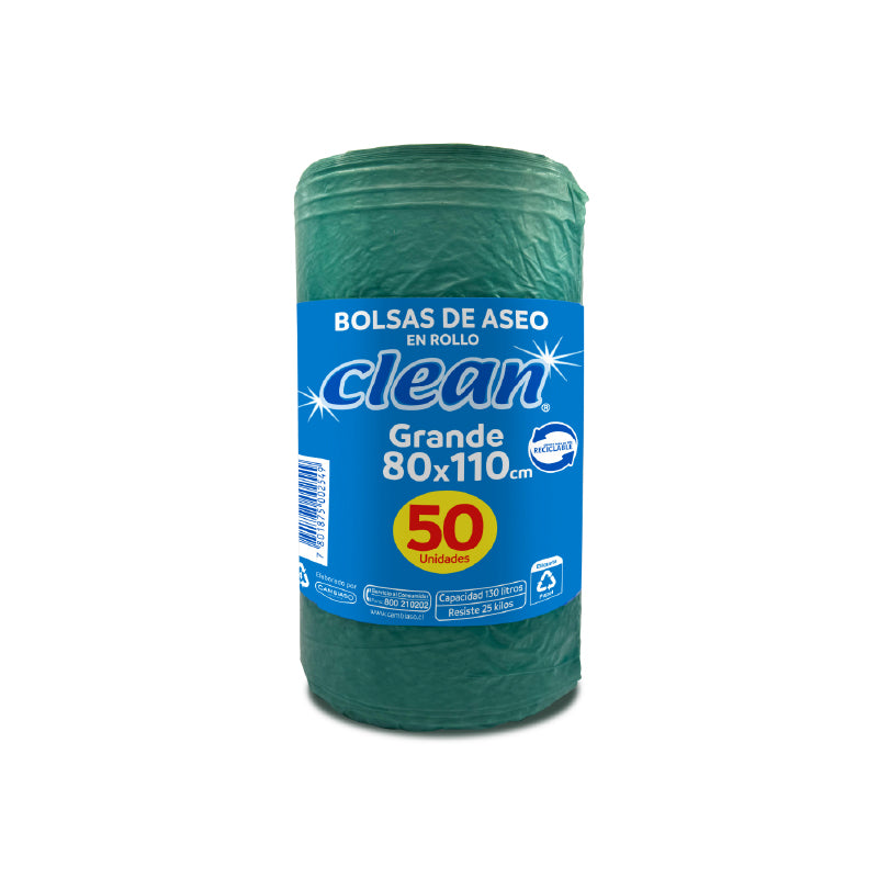 Bolsa Aseo Clean Institucional 80x110 (50un) – Té y Más